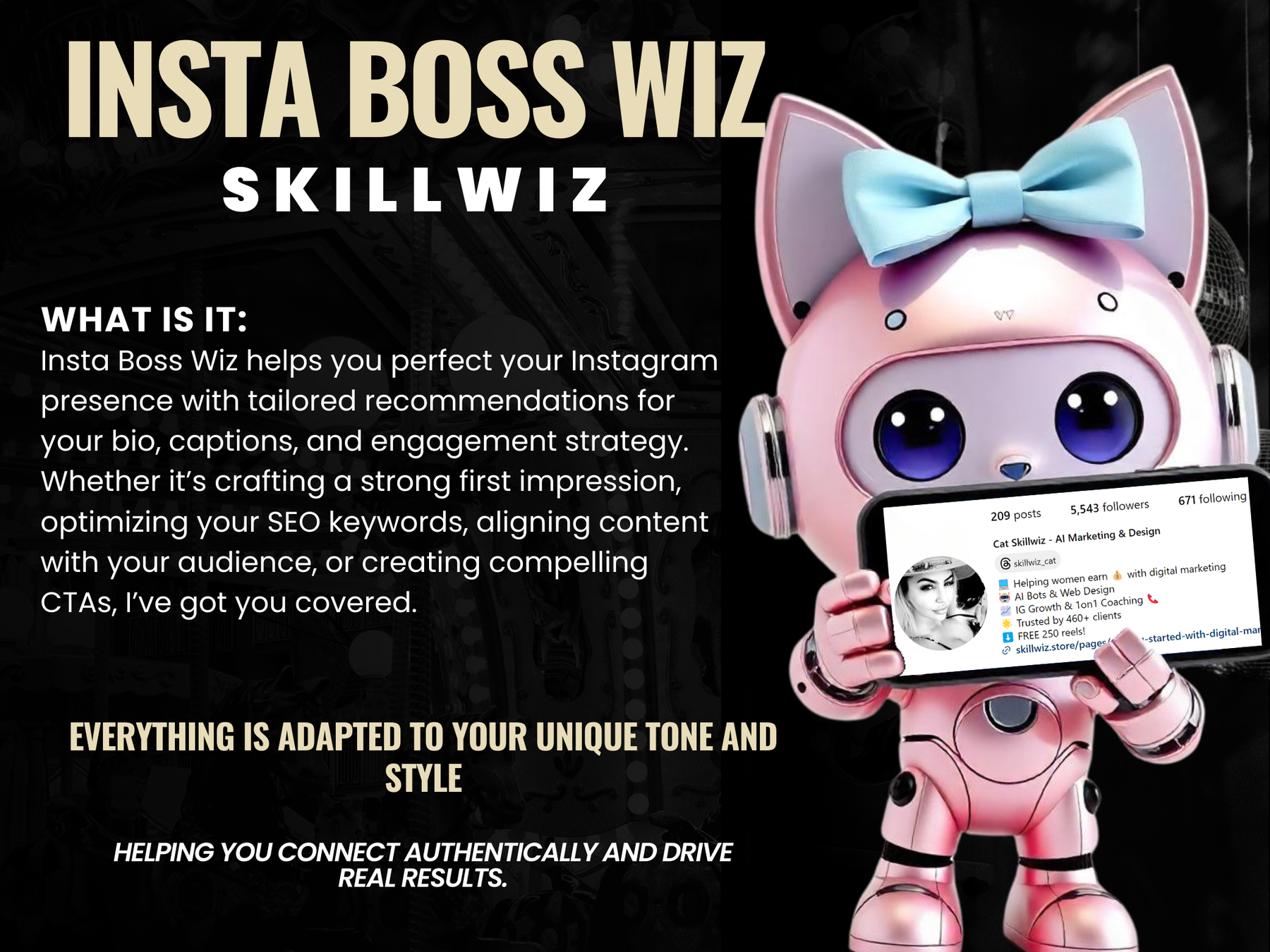 Insta Boss Wiz - AI Bot for Instagram Bio & Profile Optimization – SkillWiz